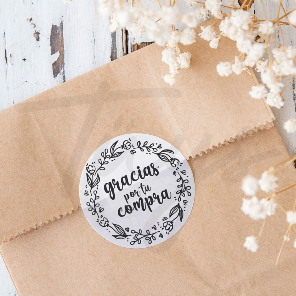 Stickers “Gracias por tu compra” – Tuys – Etiquetas Personalizadas Chile